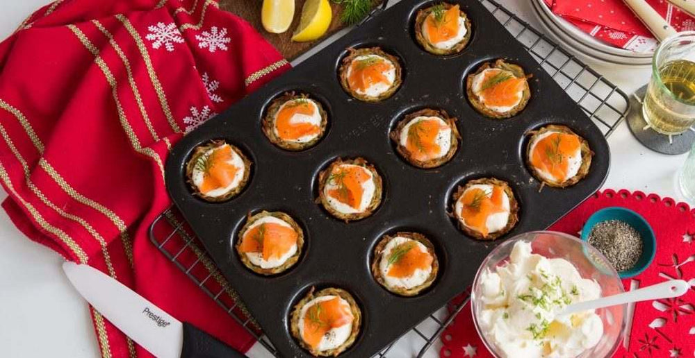 Mini Rosti with Smoked Salmon · Prestige