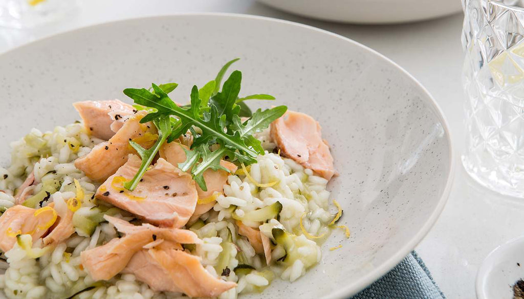 Salmon Risotto With Courgette & Lemon – Prestige