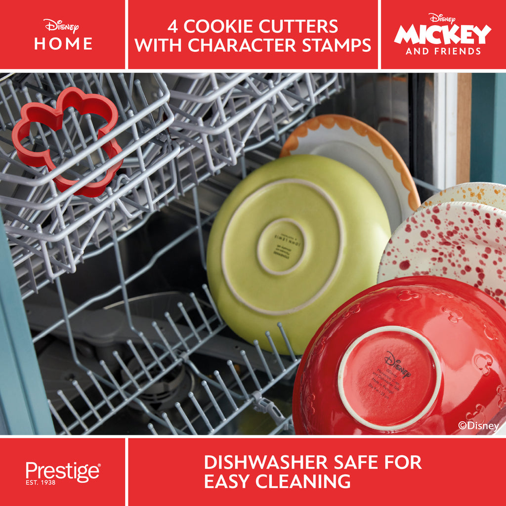 Disney Bake with Mickey Cookie Cutters Set: 4 Pieces | Prestige