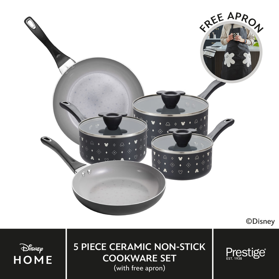 Disney: Ceramic Non-Stick Pan Set - 5 Pieces & FREE Apron | Shop ...