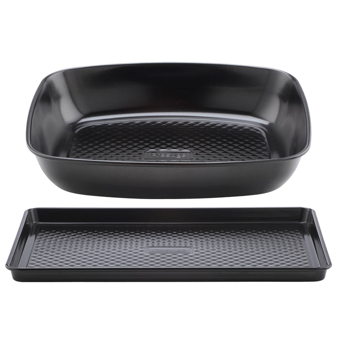 Inspire Non-Stick Oven Tray & Roasting Tray Set | Prestige Bakeware ...