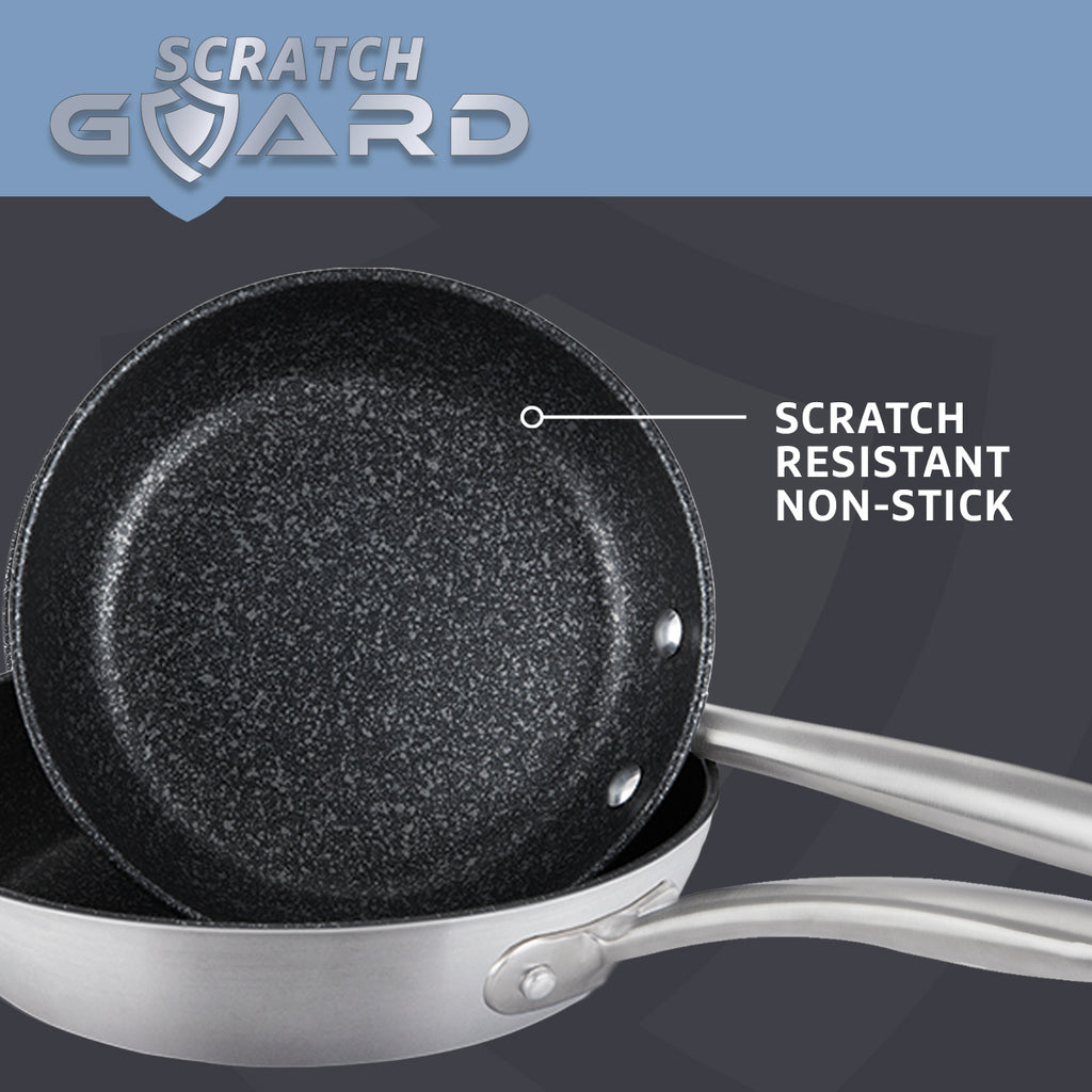 Scratch Guard: Complete Non-Stick Stainless Steel Pan Set | Prestige ...