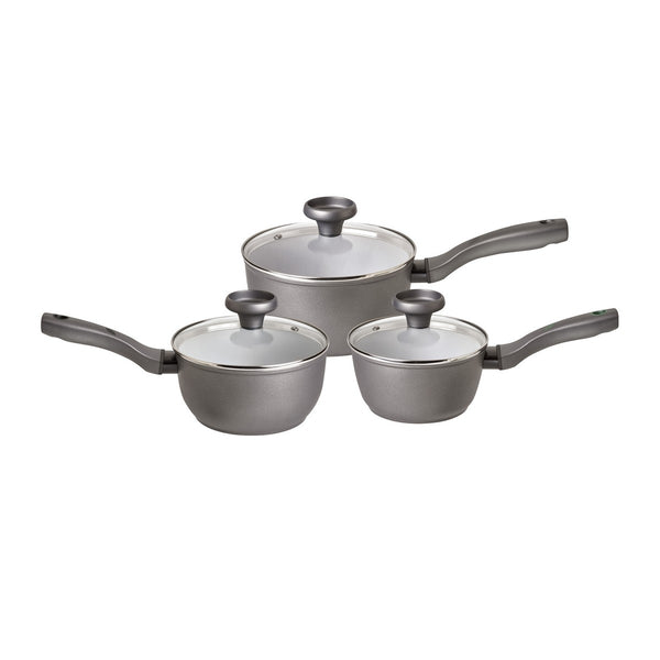 Earth Pan | Eco Friendly Saucepans | 3 Piece Non-Stick Set | Prestige UK